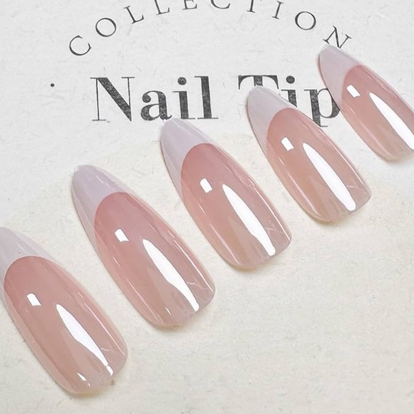 Makeup | New French Tip Press On Nails With Chrome Design | Poshmark